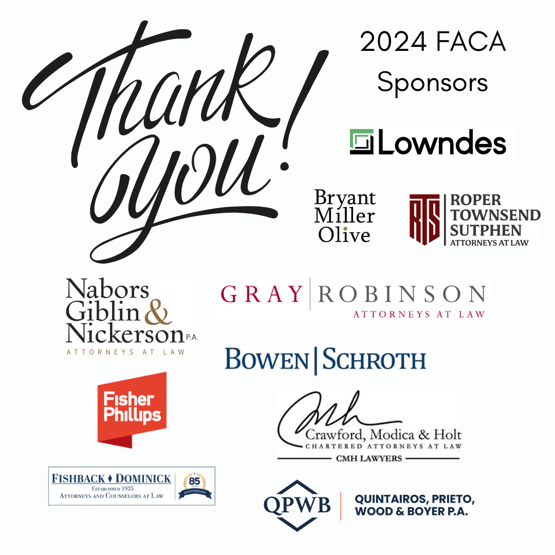 2024 FACA CLE Annual Seminar – Florida Association of County Attorneys